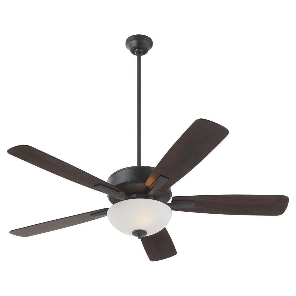 Milky Whey Five Blade Ceiling Fan with Light Kit 52 Inch Wide by BSH ...