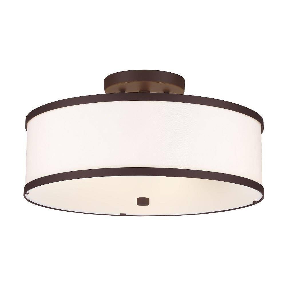 Newcomen Grove 3 Light 15 Inch Wide Semi Flush Mount by Bailey Street ...